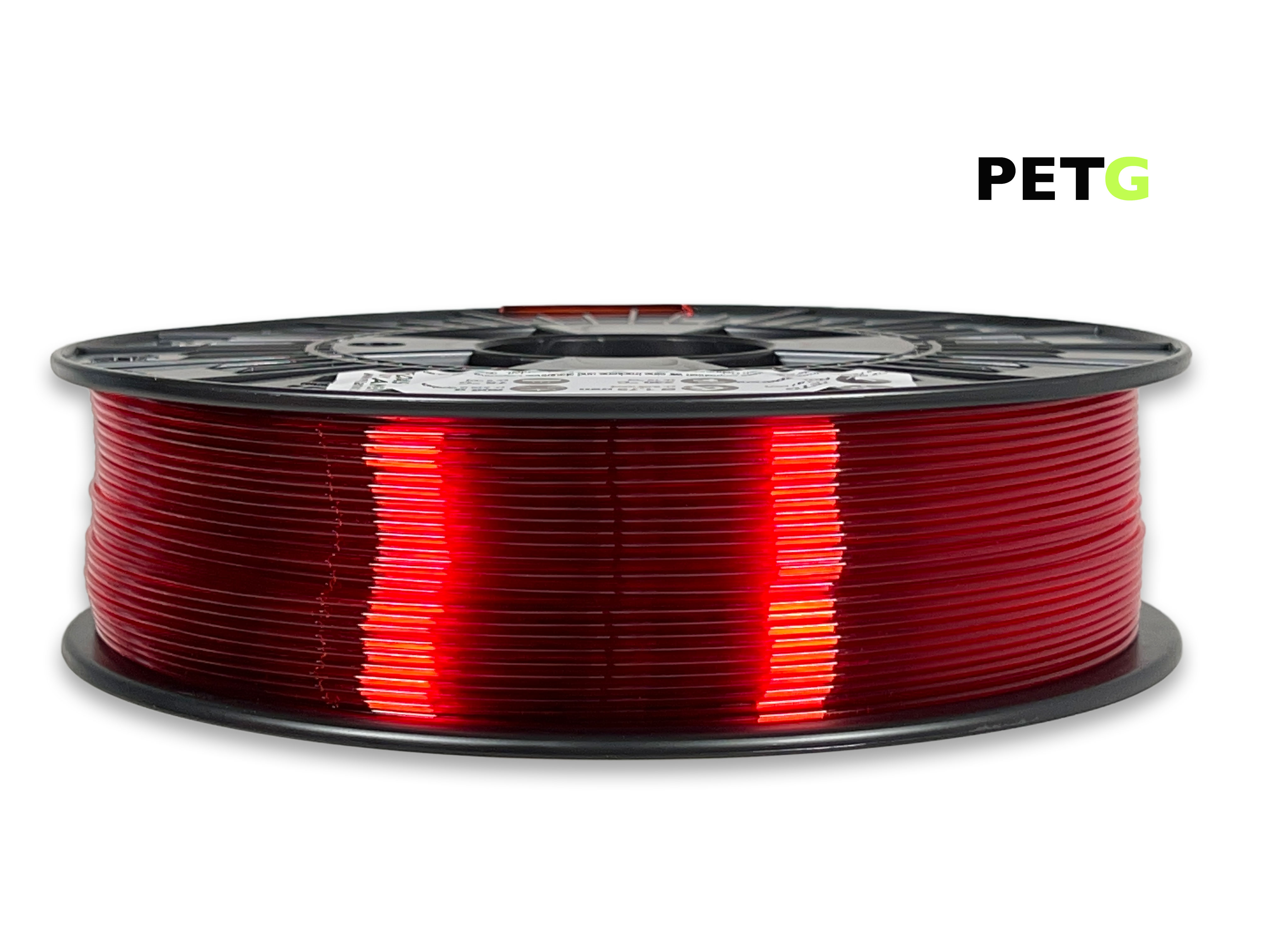PETG Filament - 3D Printer Material - Transparent Rot | DAS FILAMENT